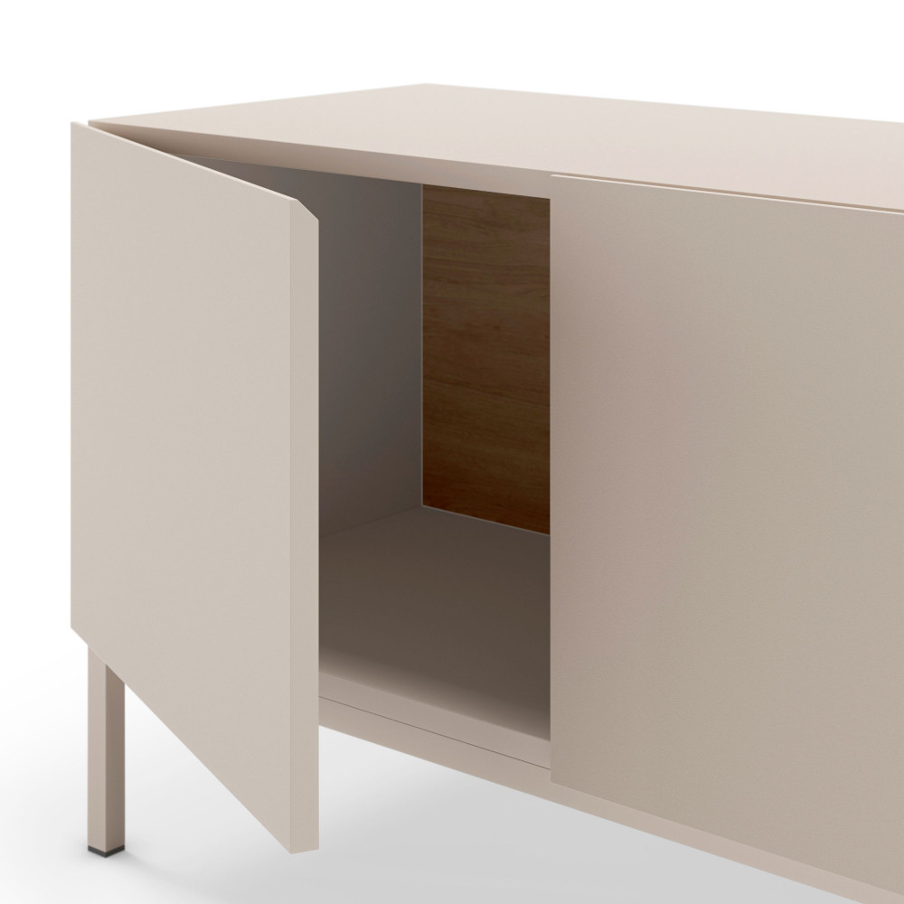 Meuble TV 3 portes 1 tiroir en bois et métal L180cm Drawer - QUENOR ...