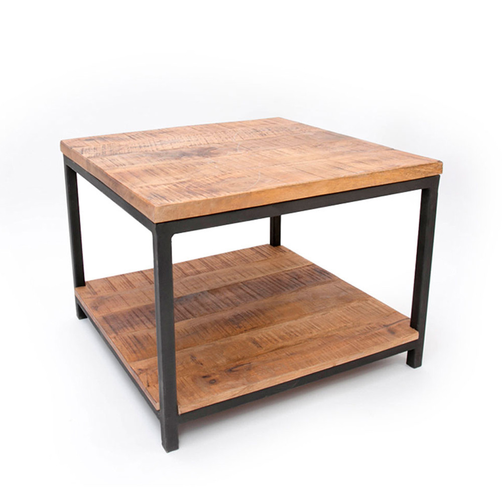 Table Basse Carré Niche Bois Et Métal Jug Drawer
