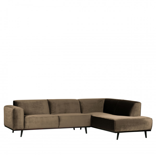 Canapé d'angle droit velours Statement - Drawer